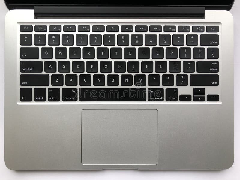 Top View of Modern Laptop Computer with Touchpad Editorial Image ...
