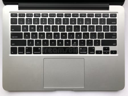 Top View of Modern Laptop Computer with Touchpad Editorial Image ...