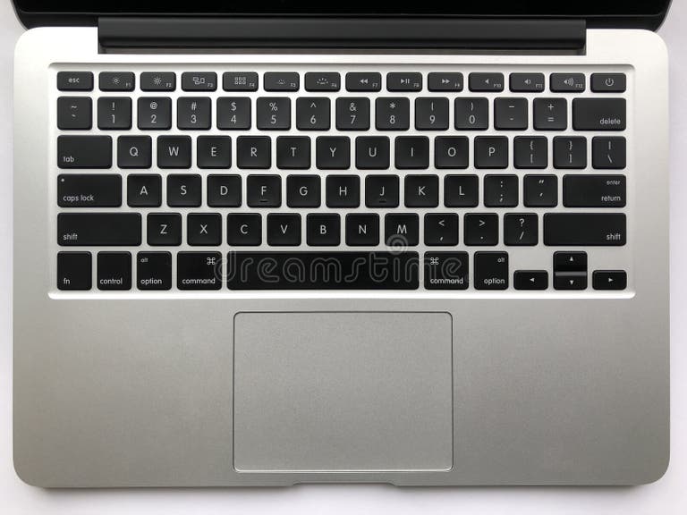 Top View of Modern Laptop Computer with Touchpad Editorial Image ...