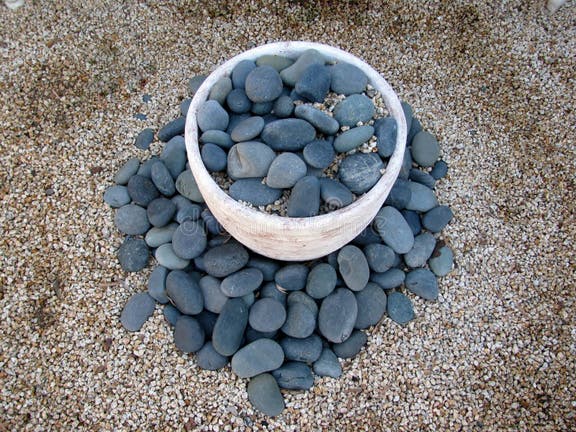 Top View of Modern Pebble Fire Pit. Stock Photo - Image of gravel ...
