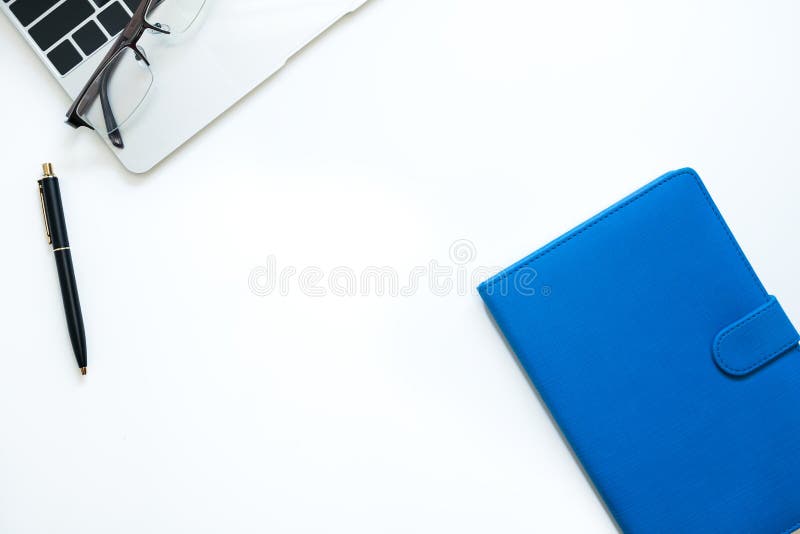 Top View of Modern Workspace Office Desk Stock Image - Image of ...