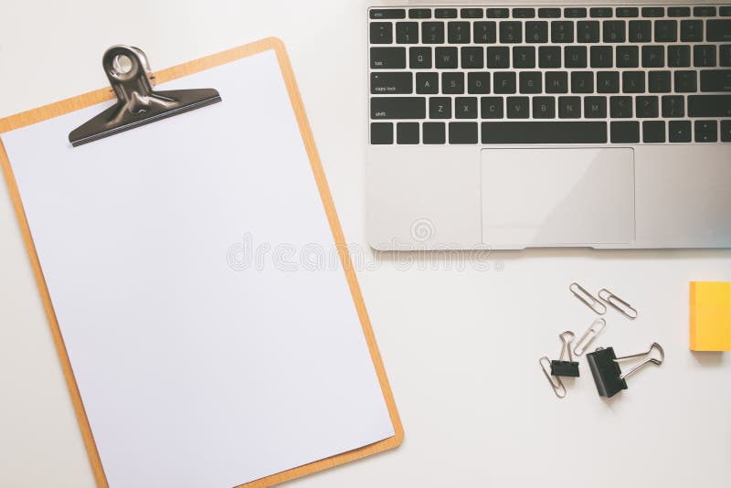 Top View of Modern Workspace Office Desk Table Stock Photo - Image of ...