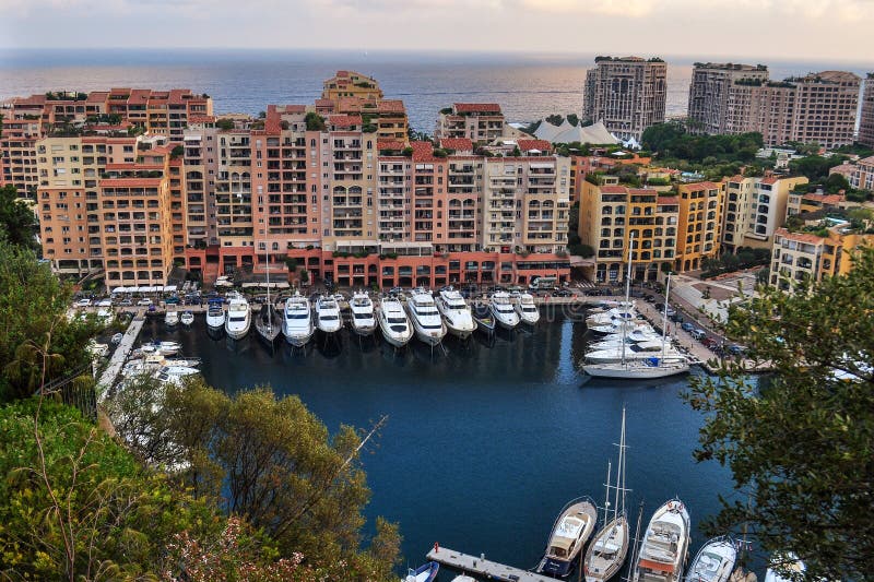 Top View Monaco Monte Carlo France Stock Image - Image of town, monaco ...