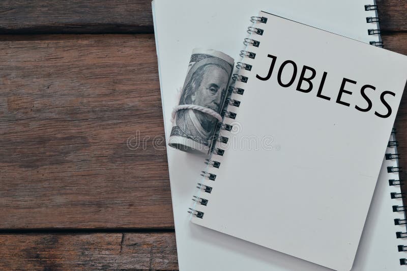 Notebooks Written with Text JOBLESS. Top View Stock Photo - Image of ...