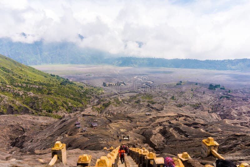 Top View of Mount Bromo Indonesia Stock Image - Image of adventure ...