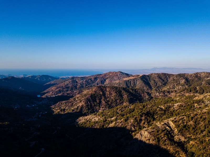 Top View on Mountain Range with a Small Hills Stock Image - Image of ...