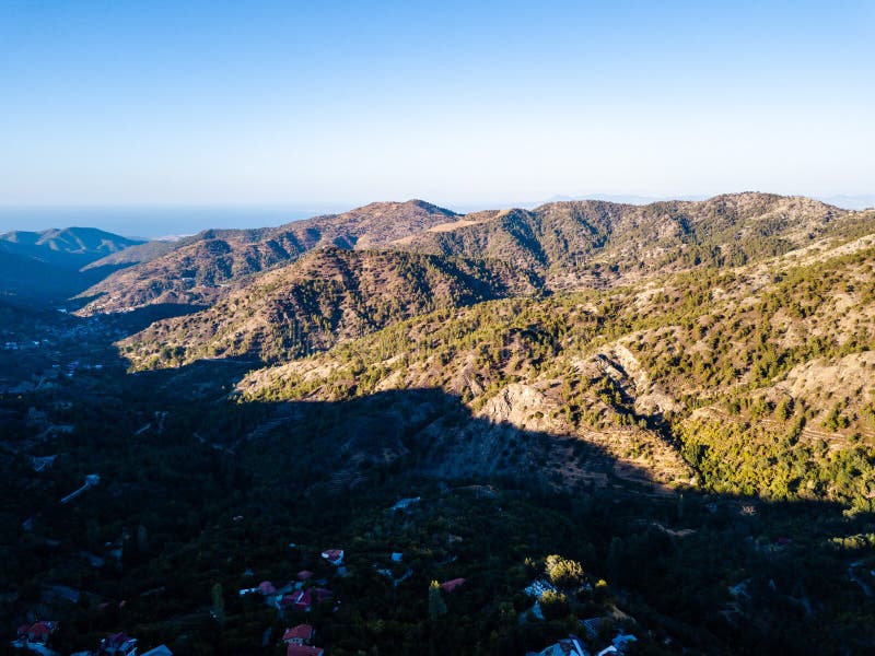 Top View on Mountain Range with a Small Hills Stock Photo - Image of ...