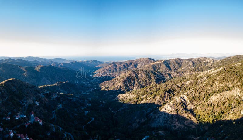 Top View on Mountain Range with a Small Hills Stock Photo - Image of ...