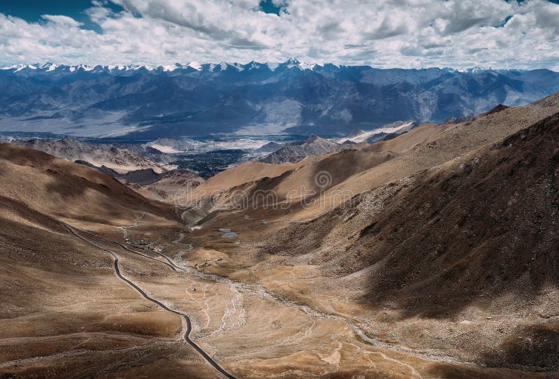 Top View on the Mountain Road To Leh Ladakh Stock Image - Image of ...