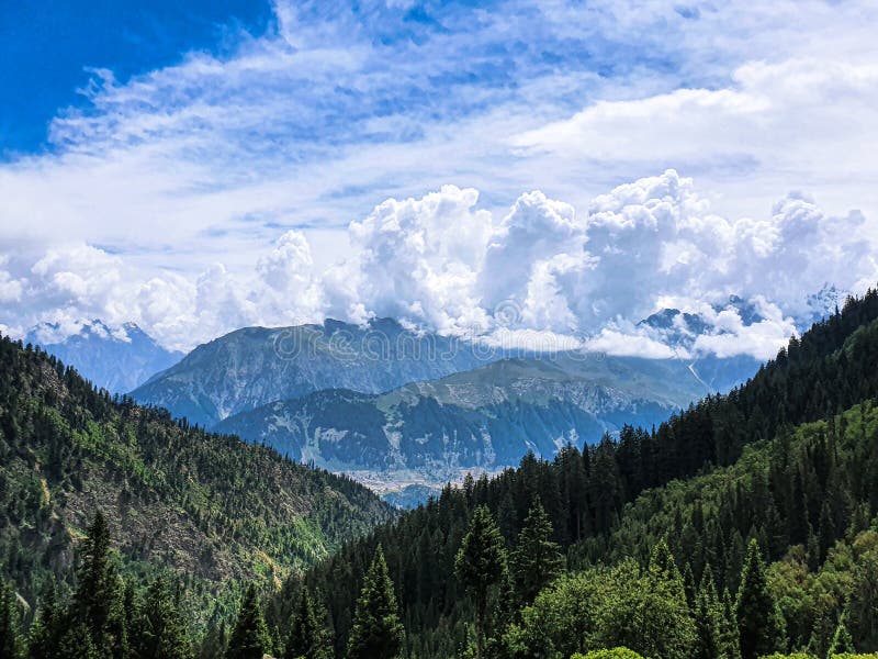 Top View of Mountains and Blue Clouds at the Desan Meadows Mountain in ...