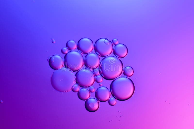 Top View Movement of Oil Bubbles in the Liquid Stock Image - Image of ...