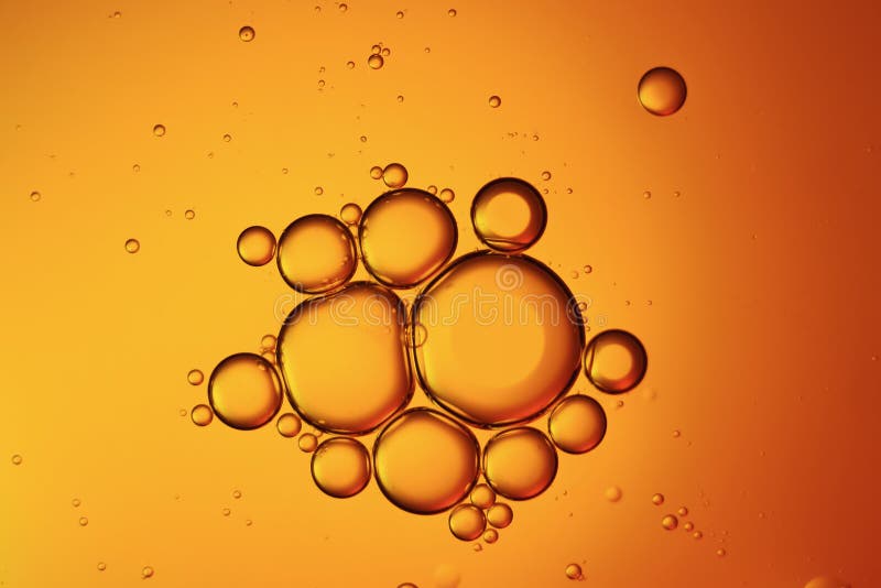 Top View Movement of Oil Bubbles in the Liquid Stock Photo - Image of ...