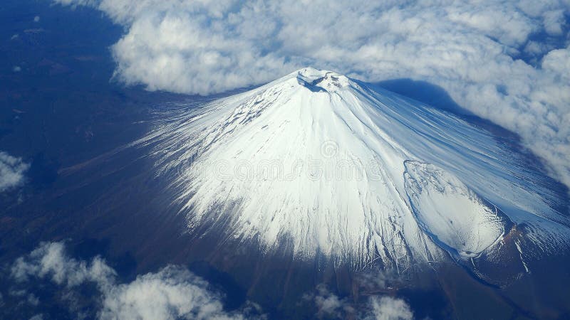 Top view of Mt. Fuji . stock image. Image of blue, nature - 82876937