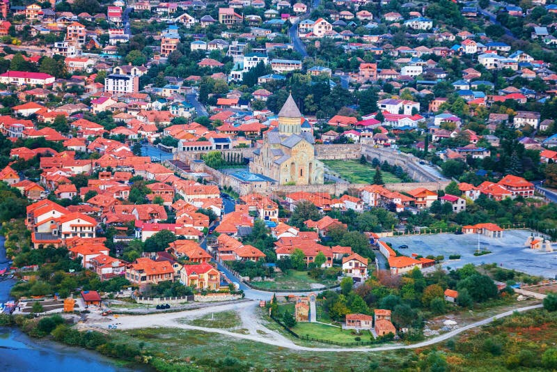 The Top View of Mtskheta, Georgia, the Old Town Lies at the Confluence ...