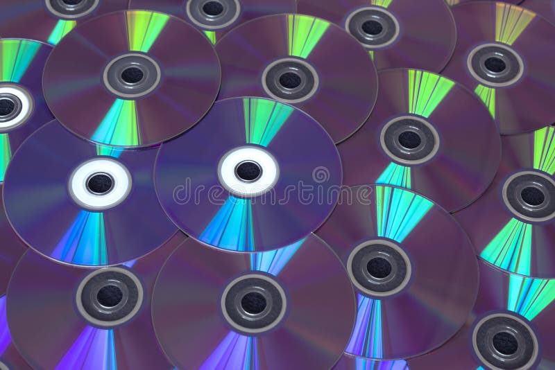 Collage of Compact Disks stock photo. Image of circles - 163900
