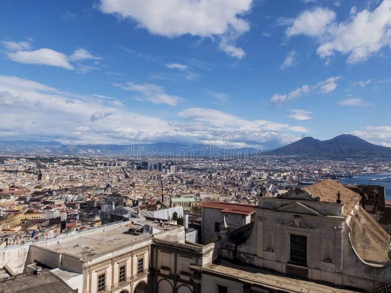 Top View of Naples Panoramic View, Napoli, Italy Stock Image - Image of ...
