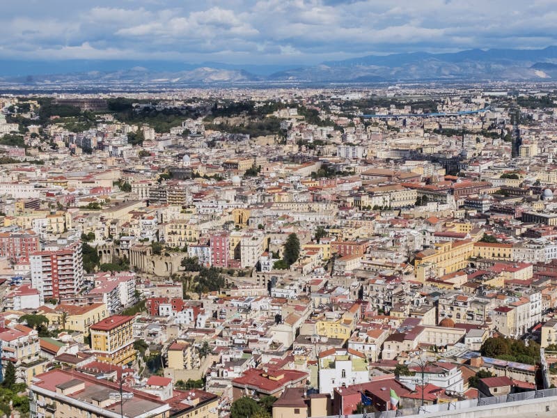 Top View of Naples Panoramic View, Napoli, Italy Stock Image - Image of ...