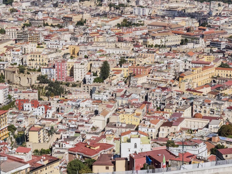 Top View of Naples Panoramic View, Napoli, Italy Stock Image - Image of ...