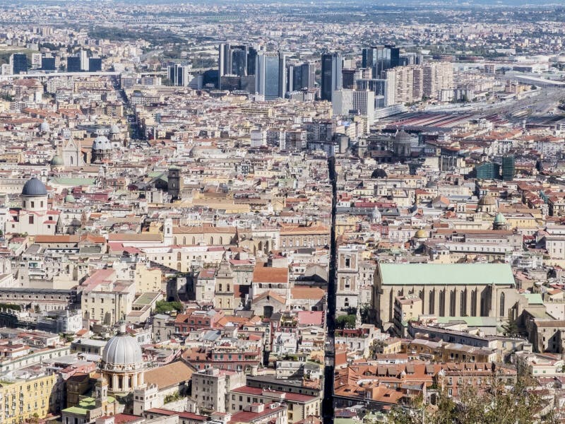 Top View of Naples Panoramic View, Napoli, Italy Stock Image - Image of ...