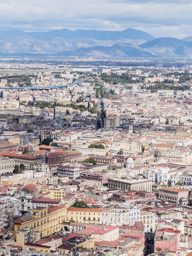 Top View of Naples Panoramic View, Napoli, Italy Stock Image - Image of ...