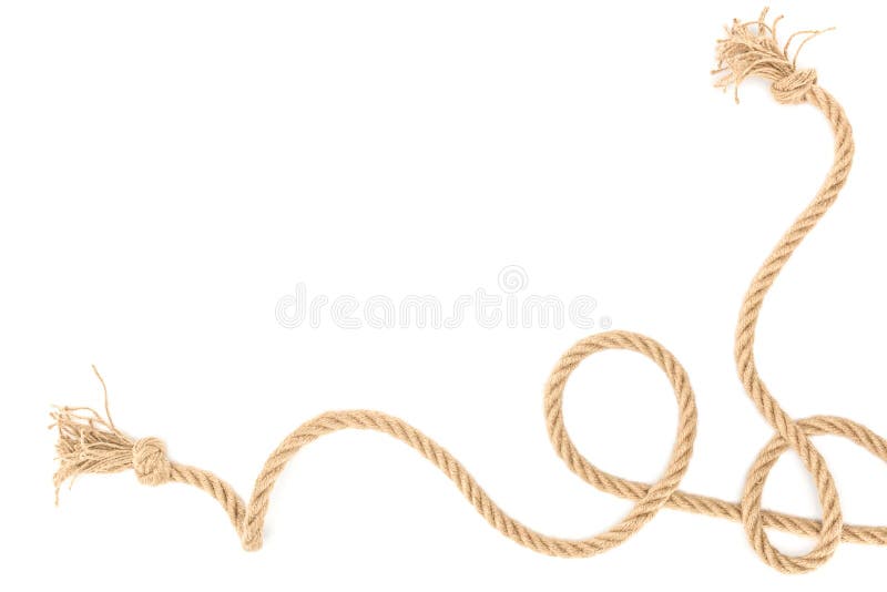 Top View of Nautical Rope with Knots Stock Image - Image of cord ...