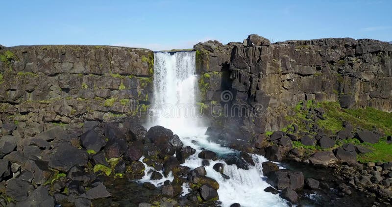 Top View of the North Waterfall Stock Video - Video of atlantic, ocean ...