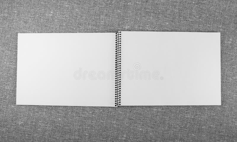 Top View Notebook on Gray Texture Stock Photo - Image of open ...