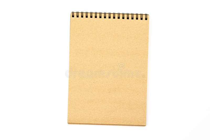 Top View of Notebook Isolated on White Background for Mockup Stock ...