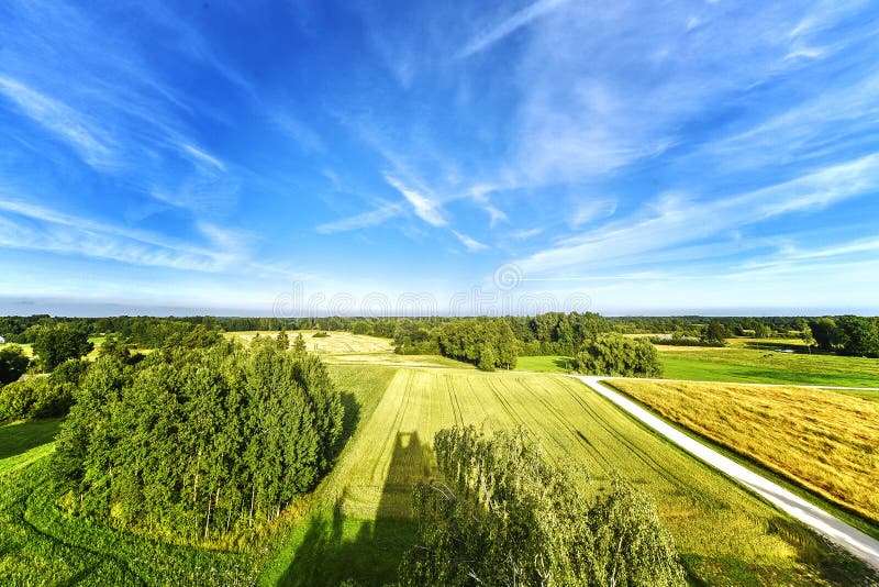 Top View from the Observation Tower on the Nature Stock Photo - Image ...
