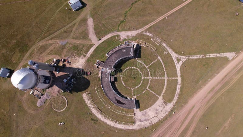 Top View of the Observatory Dome with Old Building Stock Video - Video ...