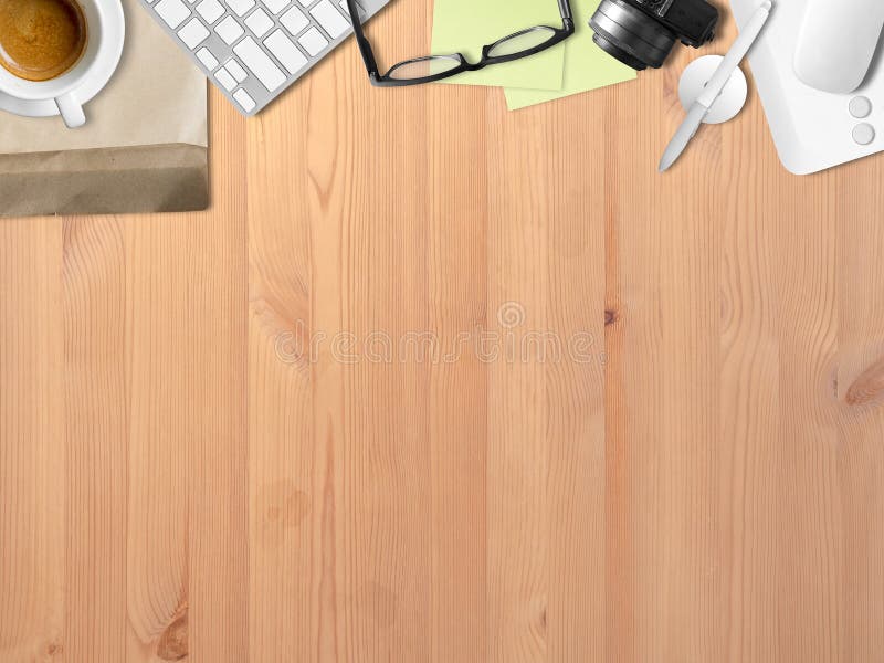 Top View of Office Desk with Document Papers. Stock Image - Image of ...