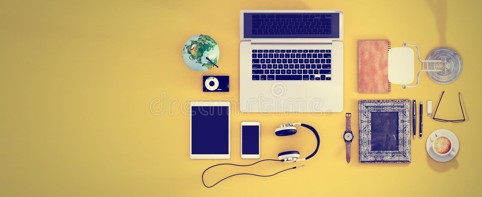 Office desk hero header stock photo. Image of mouse, keyboard - 59500248