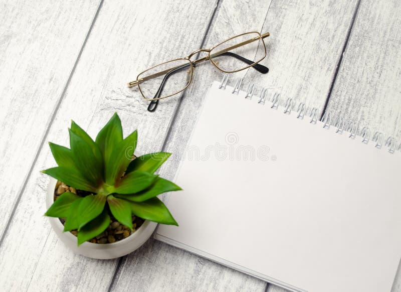 Top View Office Table Desk. Business Concept Stock Image - Image of ...