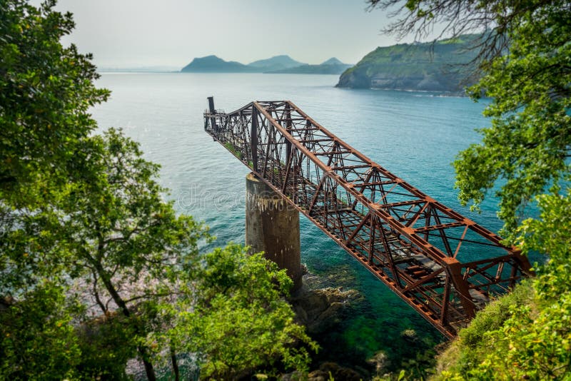 Old Abandoned Rusty Iron Loading Bay, Top View Stock Photo - Image of ...