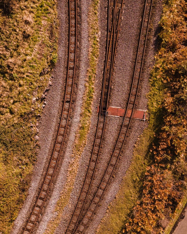 Top View of the Old Brecon Mountain Railway in Wales Stock Photo ...