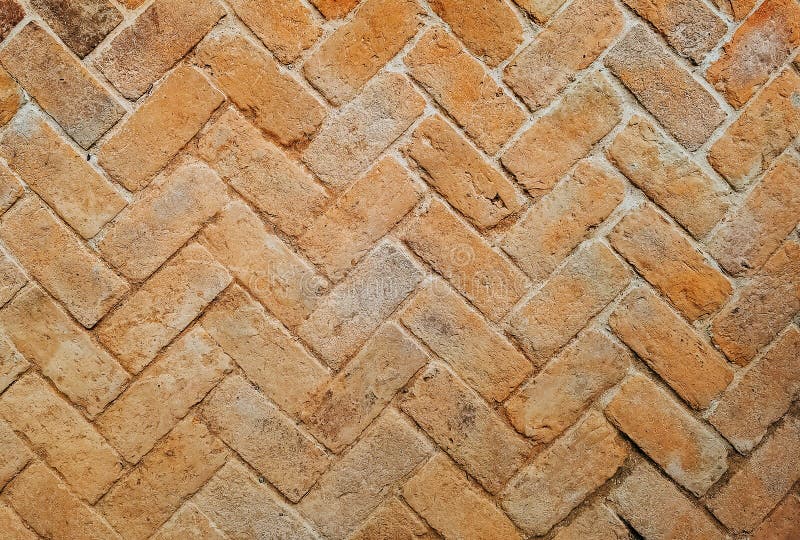 Top View of Old Bricks Paving Stones Footpath Pattern on Sidewalk ...