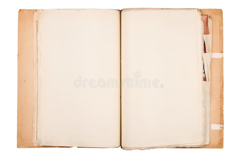 Top View of Old Document Folder on White Stock Image - Image of catalog ...