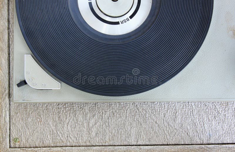 Top View of Old Record Player, Image is Retro Filtered Stock Photo ...