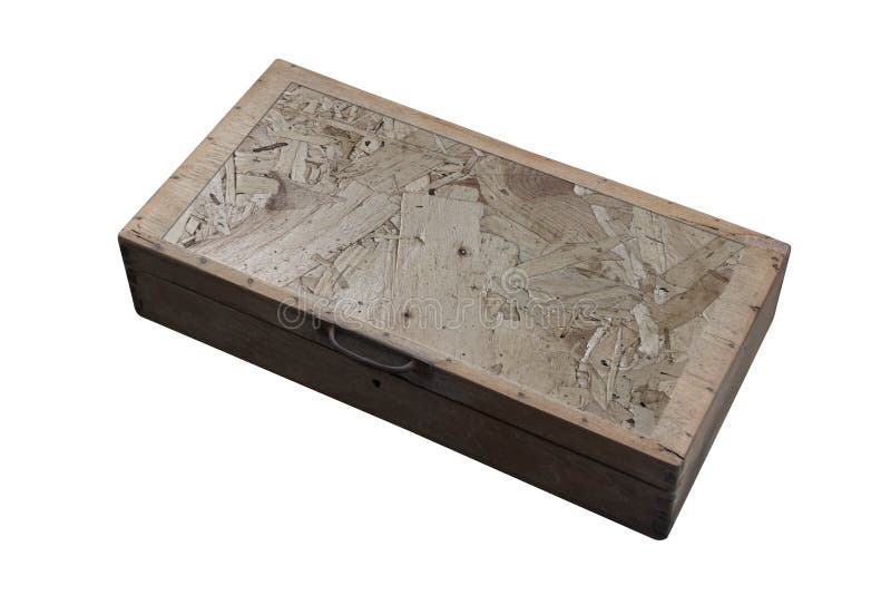 Top View Old Rectangular Box on White Background, Object, Vintage, Copy ...