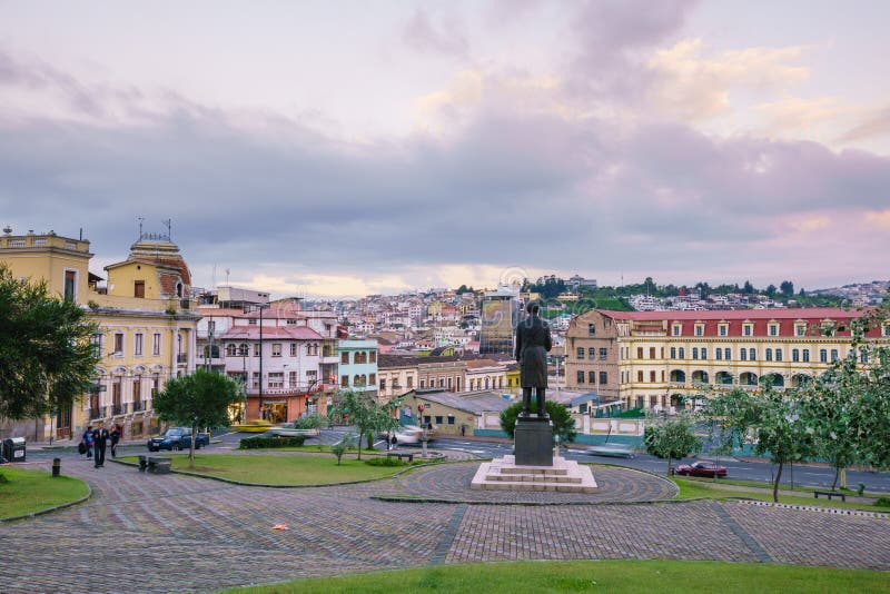 View of Quito from Rucu Pichincha Volcano Stock Photo - Image of hill ...