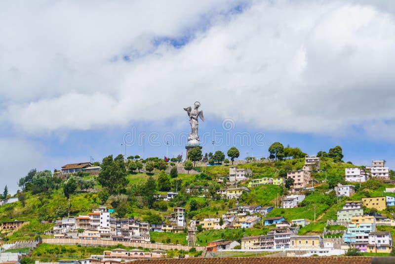View of Quito from Rucu Pichincha Volcano Stock Photo - Image of hill ...