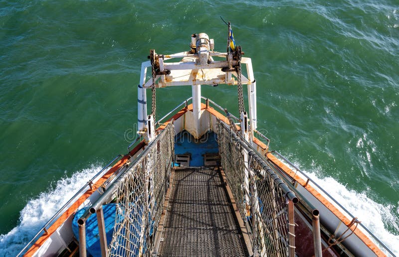 Top View Onto the Bow of a Ferry Stock Photo - Image of industry ...