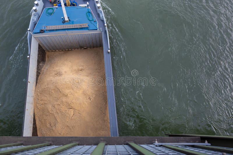 Top View Onto a Part of a River Barge Stock Image - Image of import ...