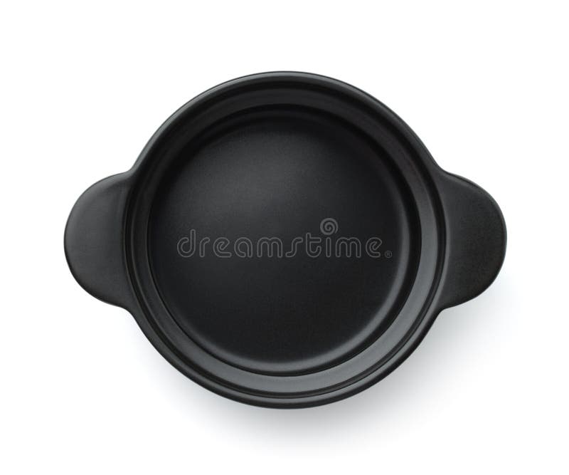 Top View of Open Black Ceramic Casserole Stock Image - Image of cook ...