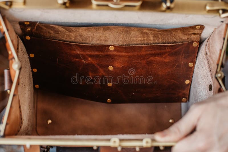 Top View of Open Empty Red Travelling Bag. Stock Photo - Image of ...
