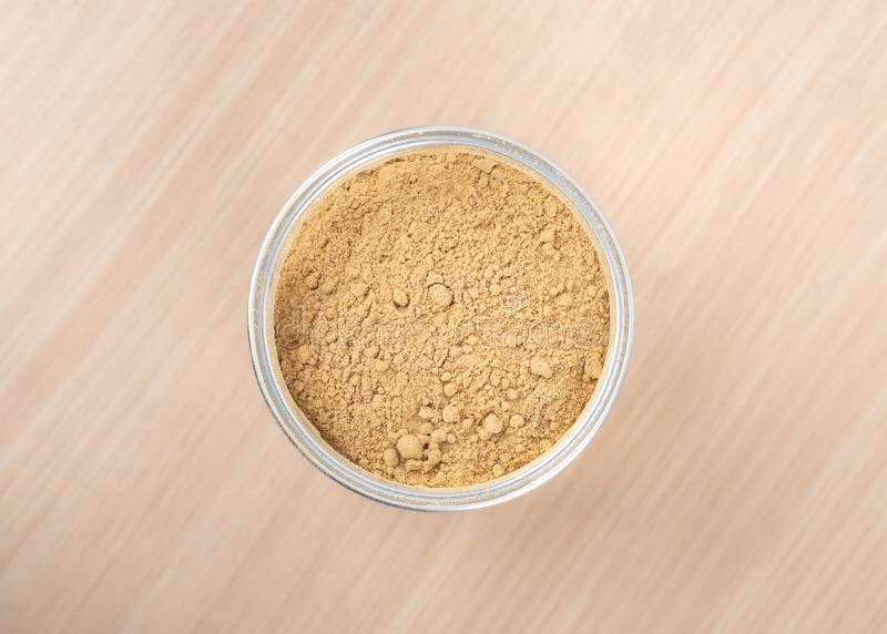 Top View of an Open Jar of Ground Ginger Root Powder. Stock Image ...