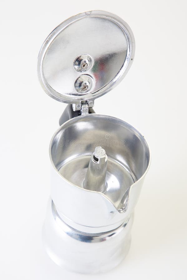 Top View Open Moka Italian Coffee Machine Maker Stock Image - Image of ...