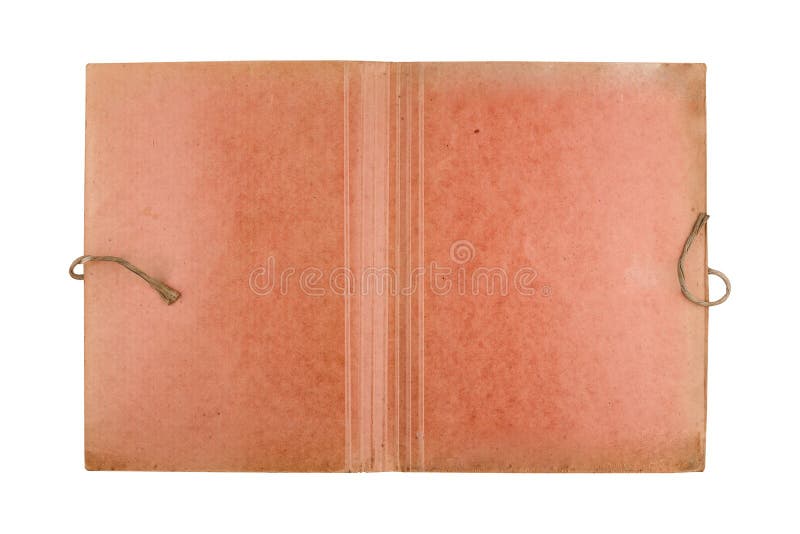 Top View of Open Old Document Folder on White Stock Image - Image of ...