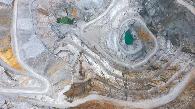 Top View of an Open Pit for the Extraction of Gold Ore with Depth of ...