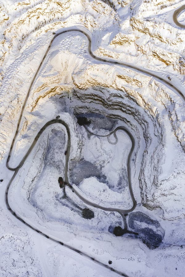 Top View of an Open Pit for Iron Ore Mining Stock Image - Image of ...